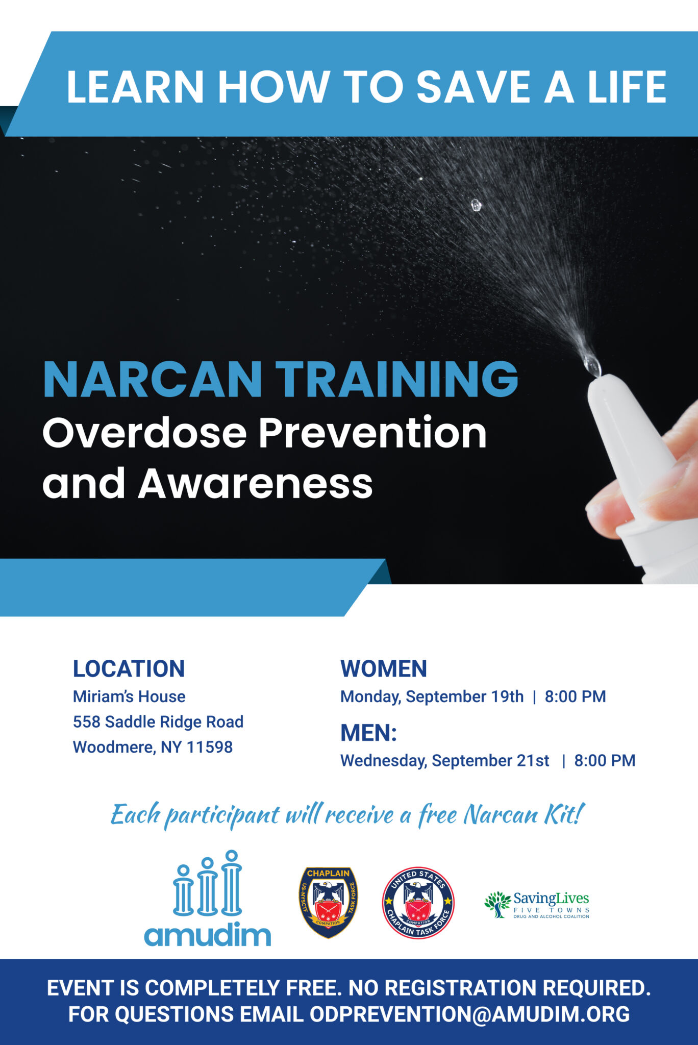 Narcan Training - Overdose Prevention and Awareness - Amudim